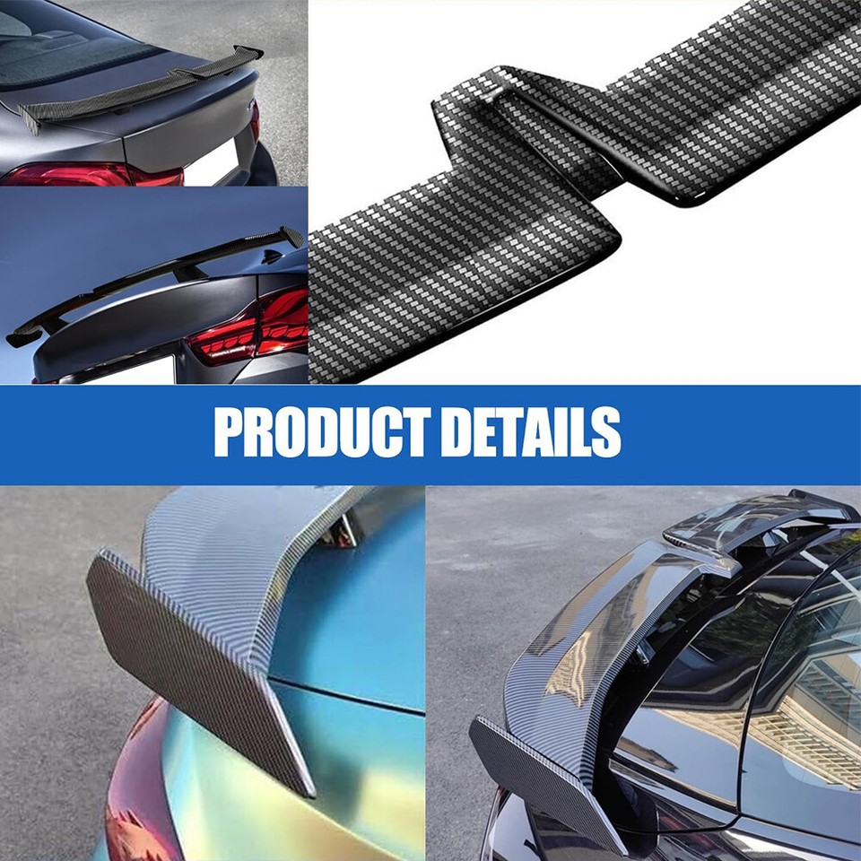 55" Universal Rear Trunk Spoiler Wing Sedan Carbon Fiber PRO Style W ...