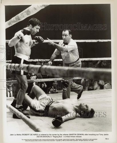 1980 Press Photo Actors in a boxing scene from the "Raging Bull" movie ...