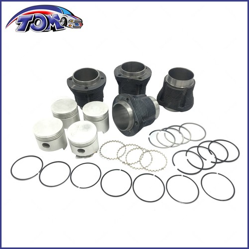 VW Beetle Thing Engine Piston Set w/ 85.5mm Std. w/ Cylinders Flat CR 7 ...