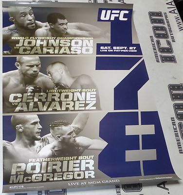 Demetrious Johnson Signed Original UFC 178 Poster Autograph w/ Conor ...