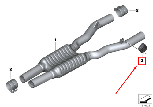 BMW 6 Gran Coupe F06 Center Muffler Rubber Mount 18207585359 7585359 | eBay