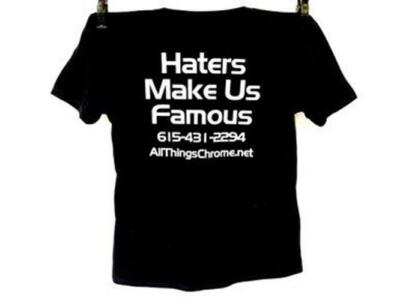 ATC MERCH - BLACK + WHITE ALL THINGS CHROME (L) T-SHIRT - HATERS MAKE ...
