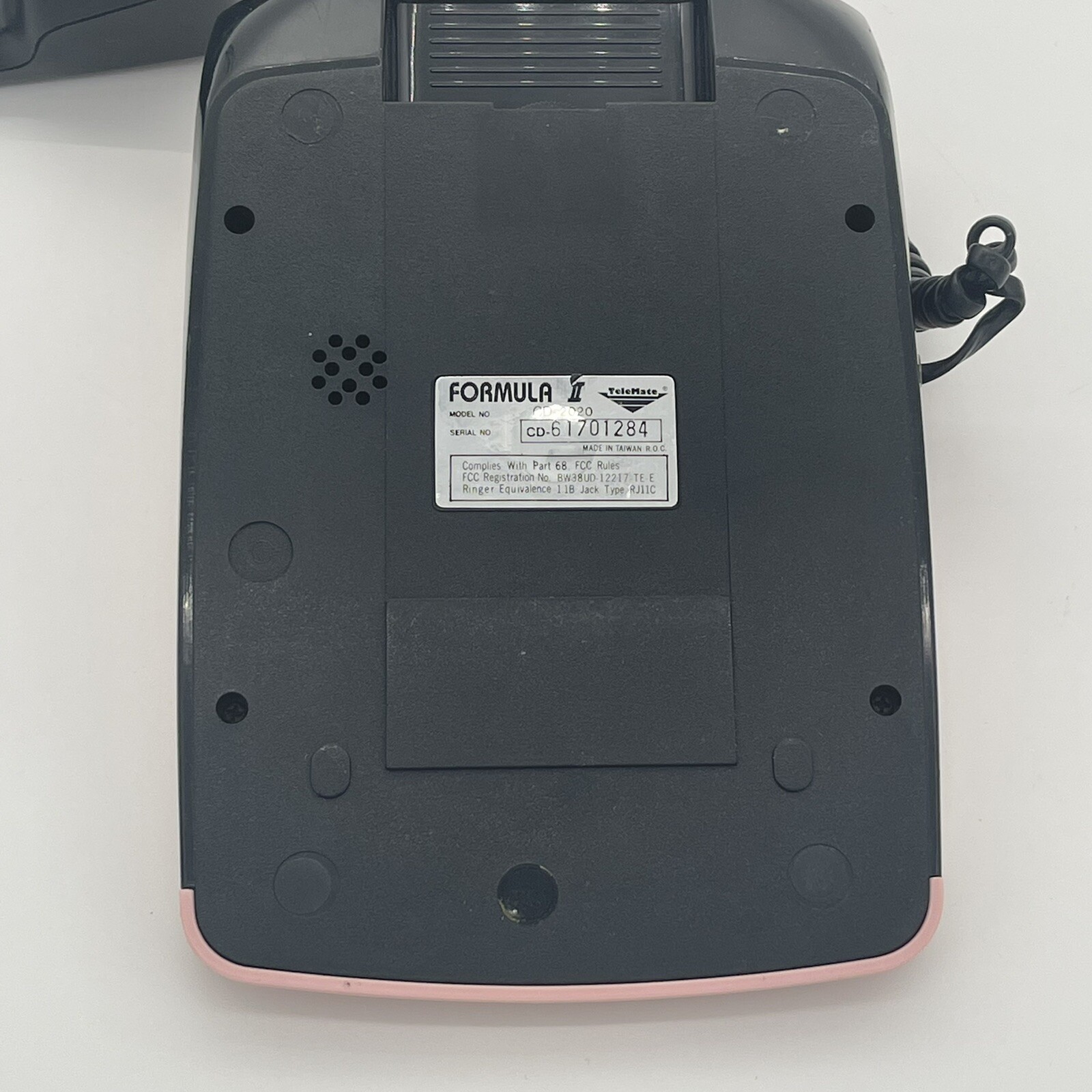 Vintage Telemate Formula II Corded Push Button Telephone Pink Black ...