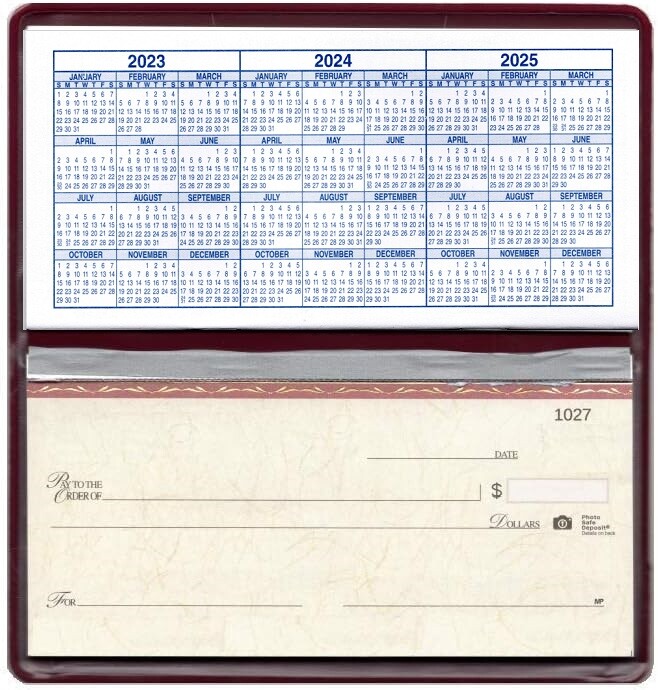 5 Checkbook Registers with 1 Vinyl Checkbook Cover for Top Tear Checks ...