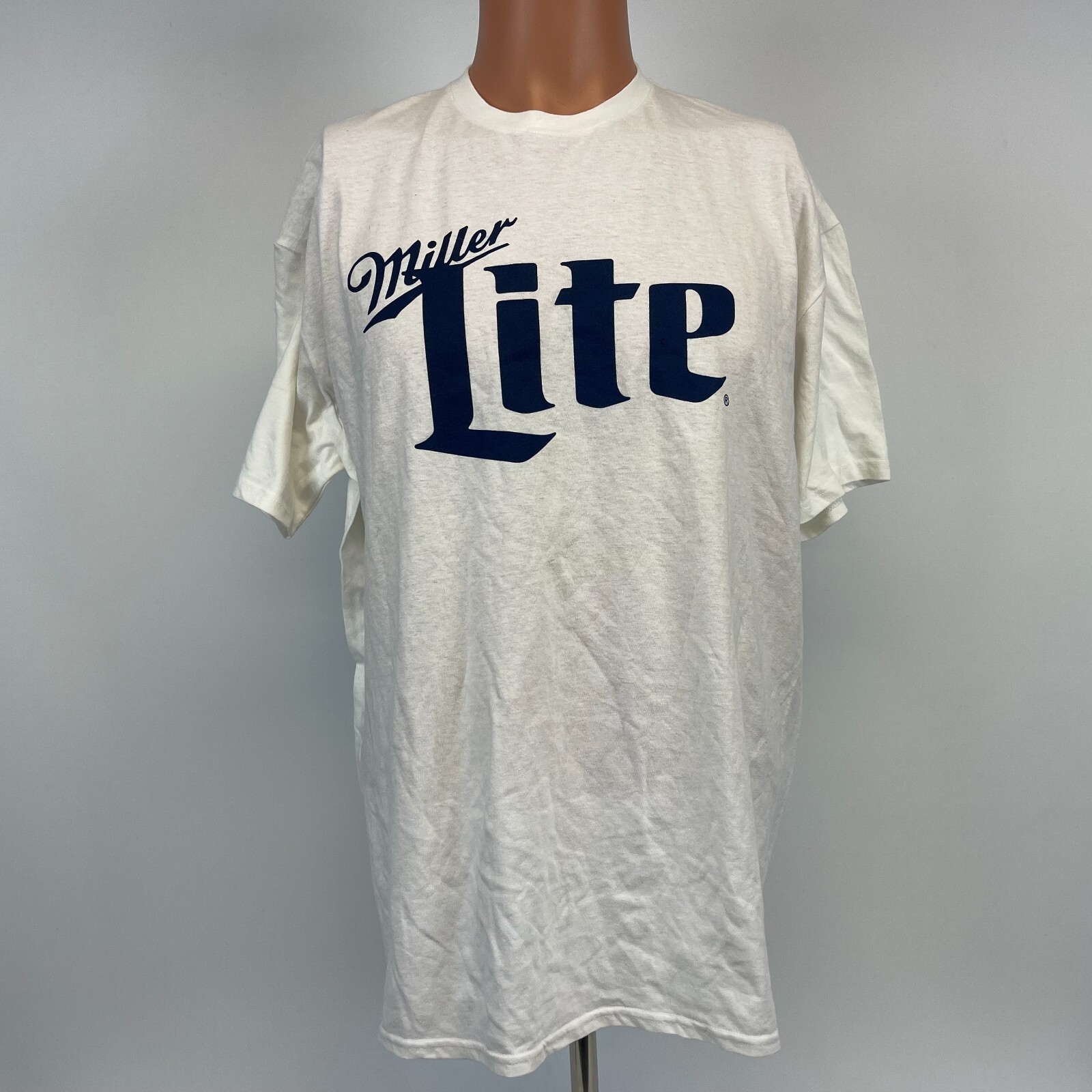 Miller Lite Beer Logo T Shirt Alcohol White Size XL - Gem