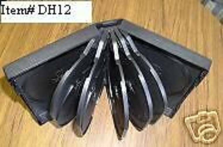 100 NEW TOP QUALITY MULTI-12 DVD CASE, BLACK, 1.5" SPINE - DH12 FREE ...