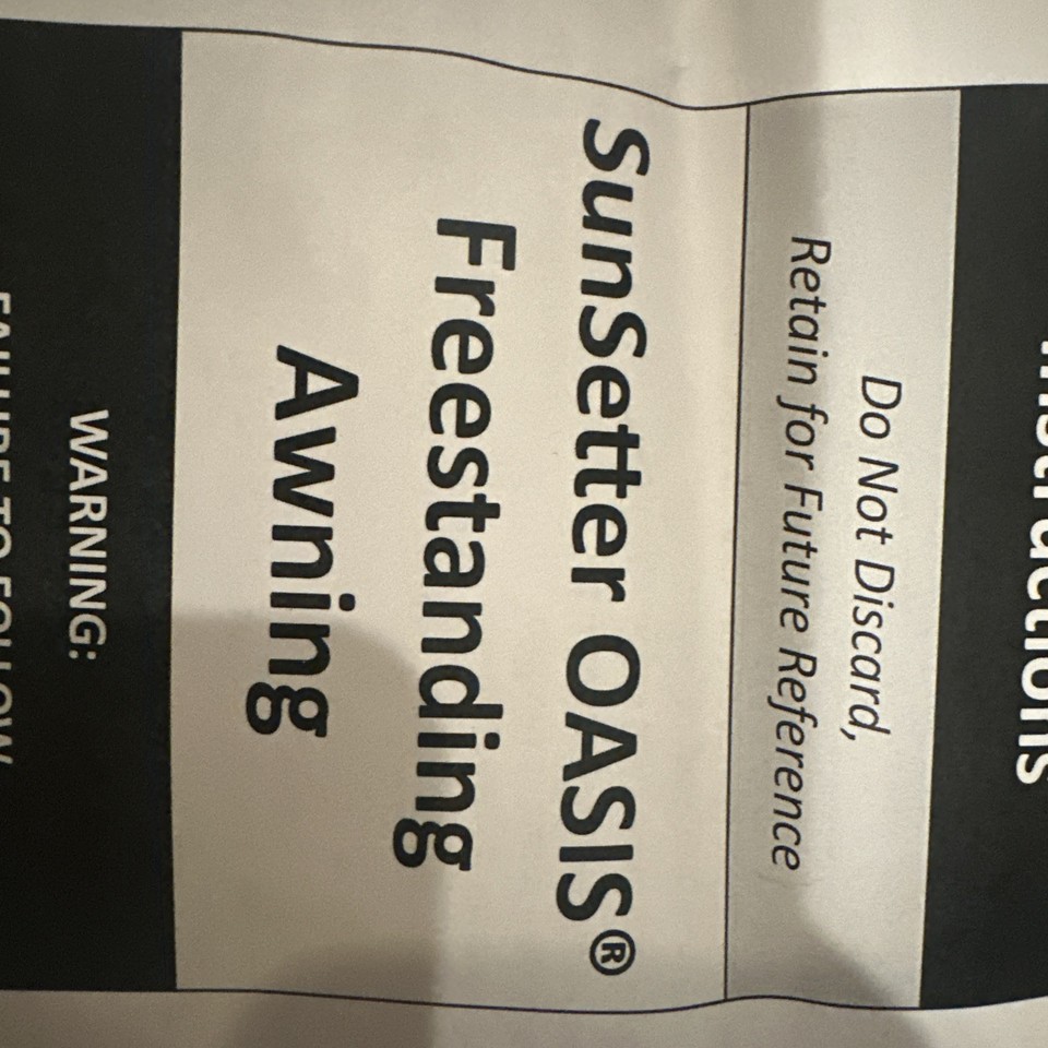 4 Sunsetter Oasis Freestanding Awning Corner Brace And Parts | eBay