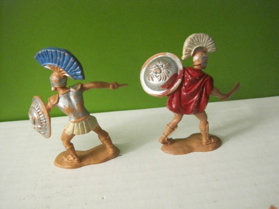 BRITAINS TIMPO ROMAN TROJAN KNIGHTS UK MADE NOT HONG KONG PLASTIC TOY ...