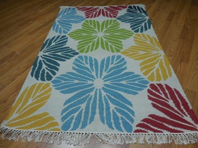 Turkish Oushak Rug, Flat Weave Kilim Rug, Handmade Bohemian Rug, 4x6 Ft ...