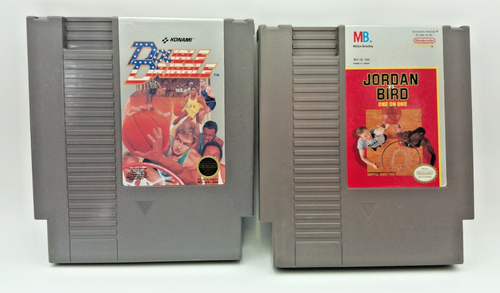 Nintendo Double Dribble & Jordan vs Bird NES Basketball Lot of 2 ...