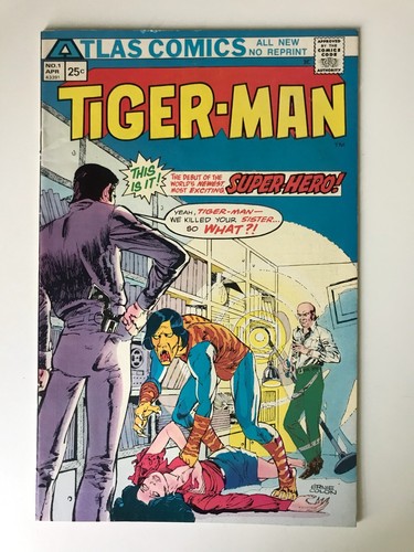 TIGER-MAN #1 VF+ ATLAS COMICS 1975 BRONZE AGE 1975 | eBay