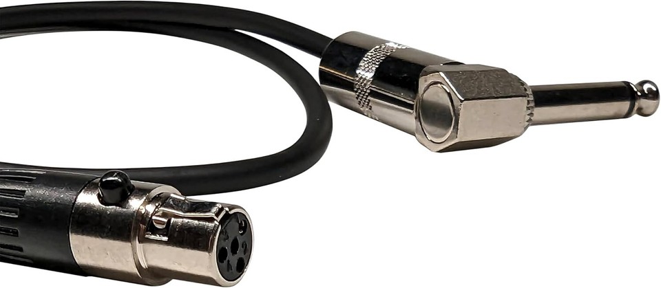 4-Pin TA4F to Right-Angle 1/4-Inch Connector Cable for Shure WA304 T1 ...