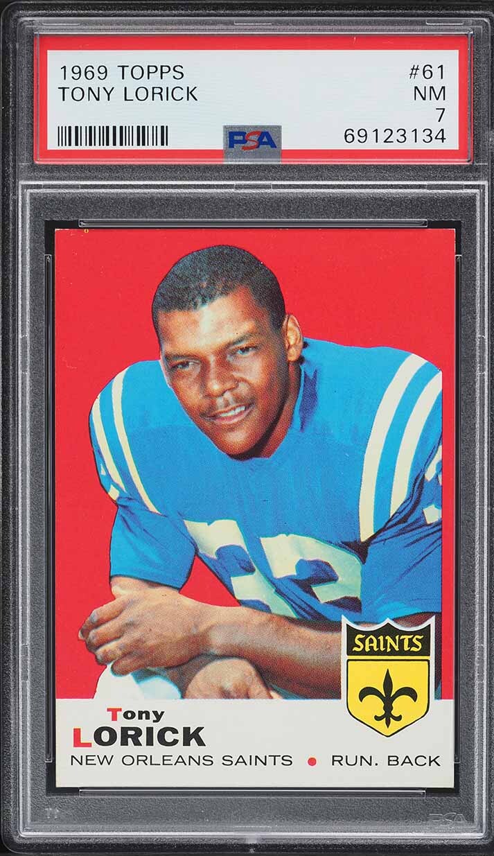 1969 Topps FB Card # 61 Tony Lorick New Orleans Saints PSA 7 NRMT | eBay