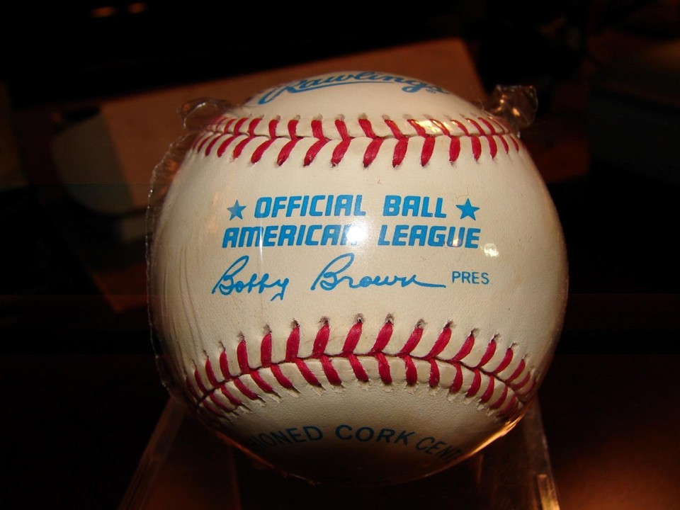 TED WILLIAMS SIGNED AUTOGRAPHED BOBBY BROWN BASEBALL WITH CASE SEALED ...