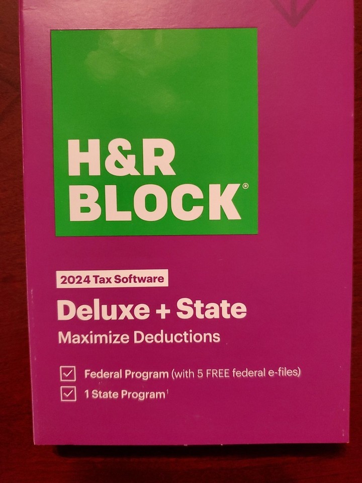 2024 H&R Block Deluxe + State Tax Software PC 2024 ** Ebay messaging ...