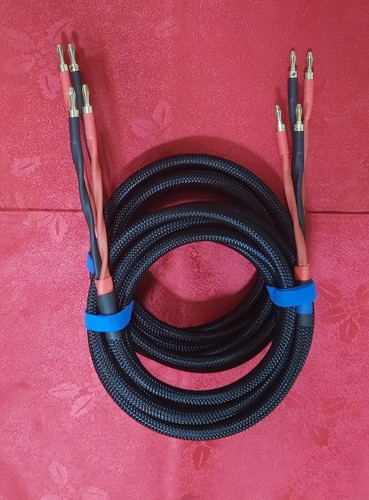 SPEAKER CABLE 3M Stereo Pair (Aus made) using CANARE 4S11 cable SNAKE ...
