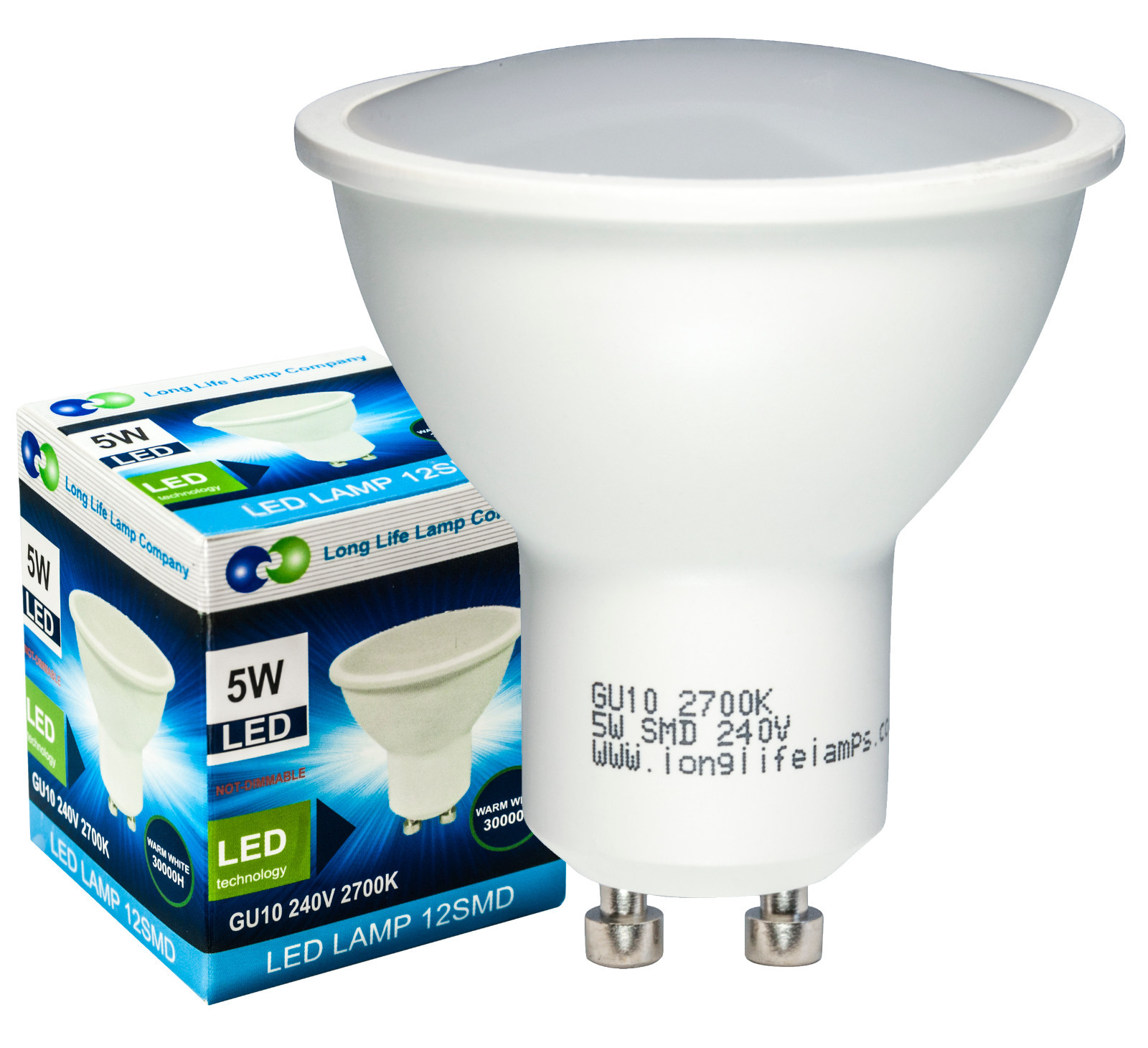 4W 5W 6W GU10 LED Light Bulbs Warm or Cool White Replacement for ...