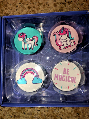 Unicorn Fridge 1 Inch Round Magnets Unicorns Pretty Magical Rainbow Set ...