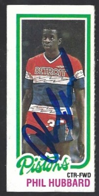 1980-81 Topps basketball panel #86 Phil Hubbard IP autograph signed ...