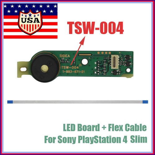 TSW-004 Power Eject Button LED Board +Flex Cable For Sony PlayStation 4 ...