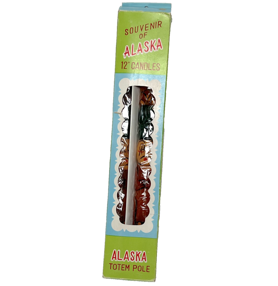 Tiki Totem Pole 12" Inch Candles Vintage Souvenir of Alaska Native ...
