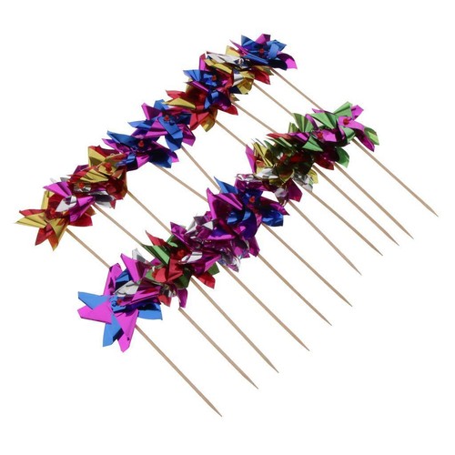 50pcs Pack Foil Windmill Cocktail Picks Party Table Decoration | eBay ...