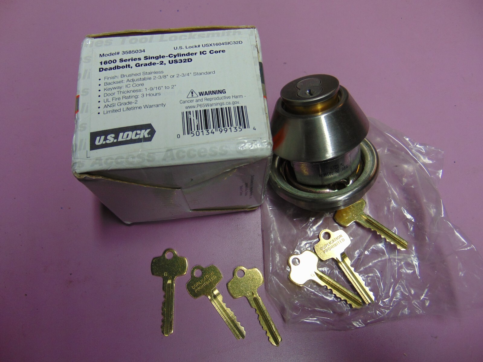 1 UC LOCK IC BEST DEABLOCK WITH G CORE AND 1 CORE AND 5 KEYS LOCKSMITH ...