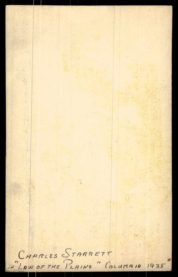 1920s-30s Arcade Style Card Western #45 Charles Starrett "Law Of The ...