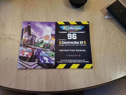 Vintage SEGA Mega Drive Micro Machines 96 Turbo Tournament Video Game ...