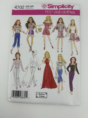 Simplicity 11 1/2" Doll Clothes 4702 Sewing Pattern Uncut NEW | eBay