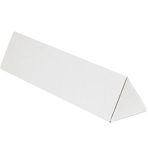 Triangle Corrugated Cardboard Mailing Tubes, 3" x 24 1/4", White, Pack ...