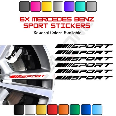 6x Sports Rims Wheels High Temperature Decal Stickers for Car Rim ...