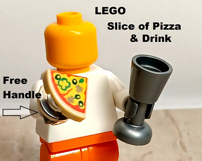 New LEGO Pizza Slice and Silve Goblet Dinner Meal Lunchtime FREE HANDLE ...