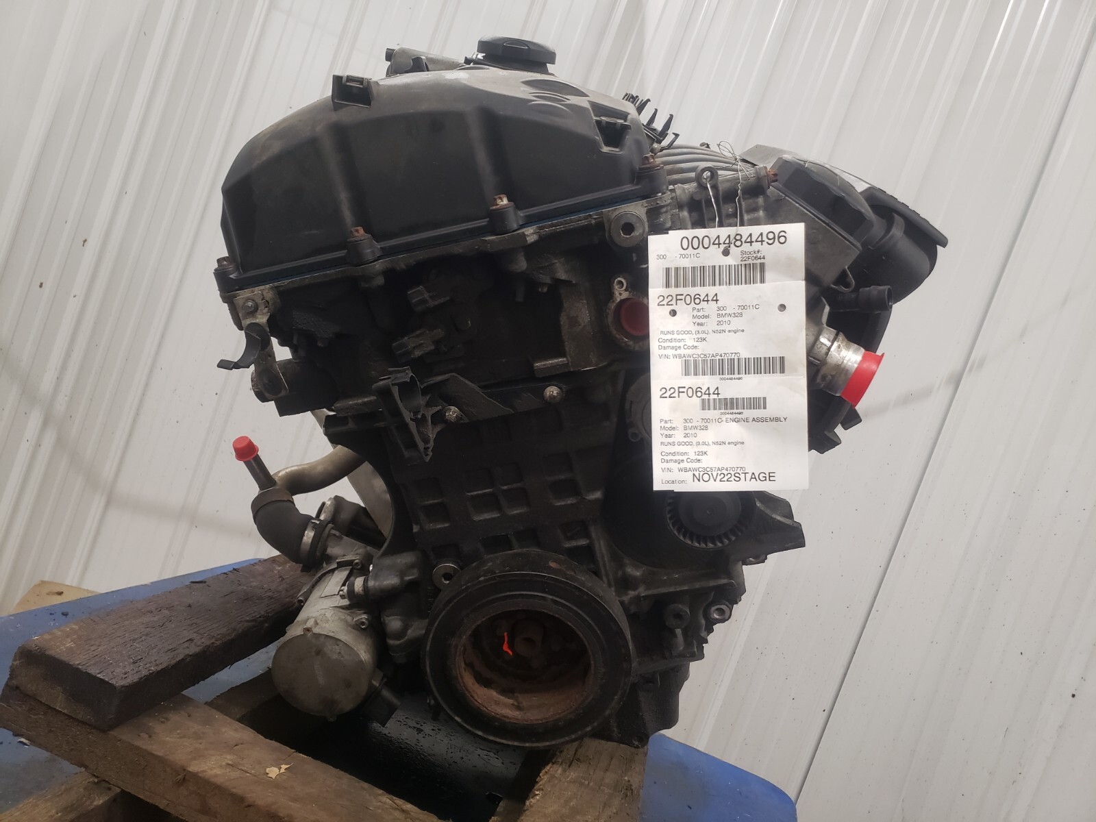 2010 BMW 328xi ENGINE MOTOR 3.0 NO CORE CHARGE N52N AWD 123,716 MILES ...