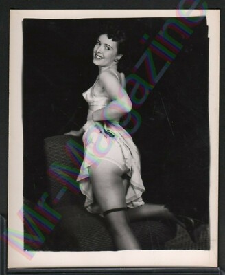 Vintage Bandw Risque Pinup 3 5 X 4 5 Sexy Brunette Cheesecake Az13 Ebay