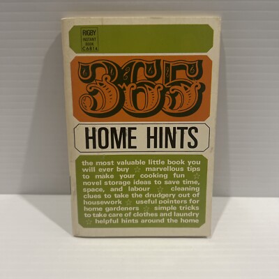 365 HOME HINTS. 9 BY 13 CM, RIGBY INSTANT BOOK. 1968. 64 PAGES | eBay ...