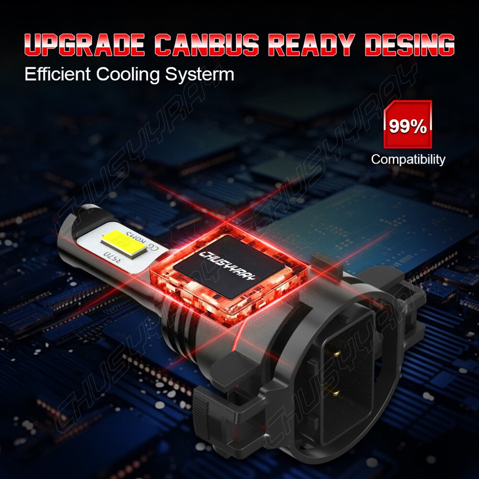 6000k White LED 5202 Fog Light Bulbs Lamp For Jeep Grand Cherokee 2011 ...