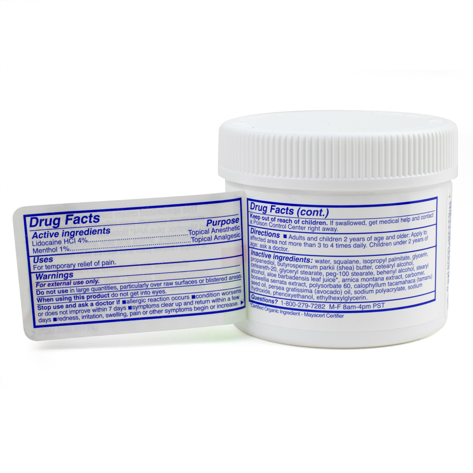 TriDerma MD Topical Pain Relief, Lidocaine/Menthol Cream 4 Ounce Jar | eBay