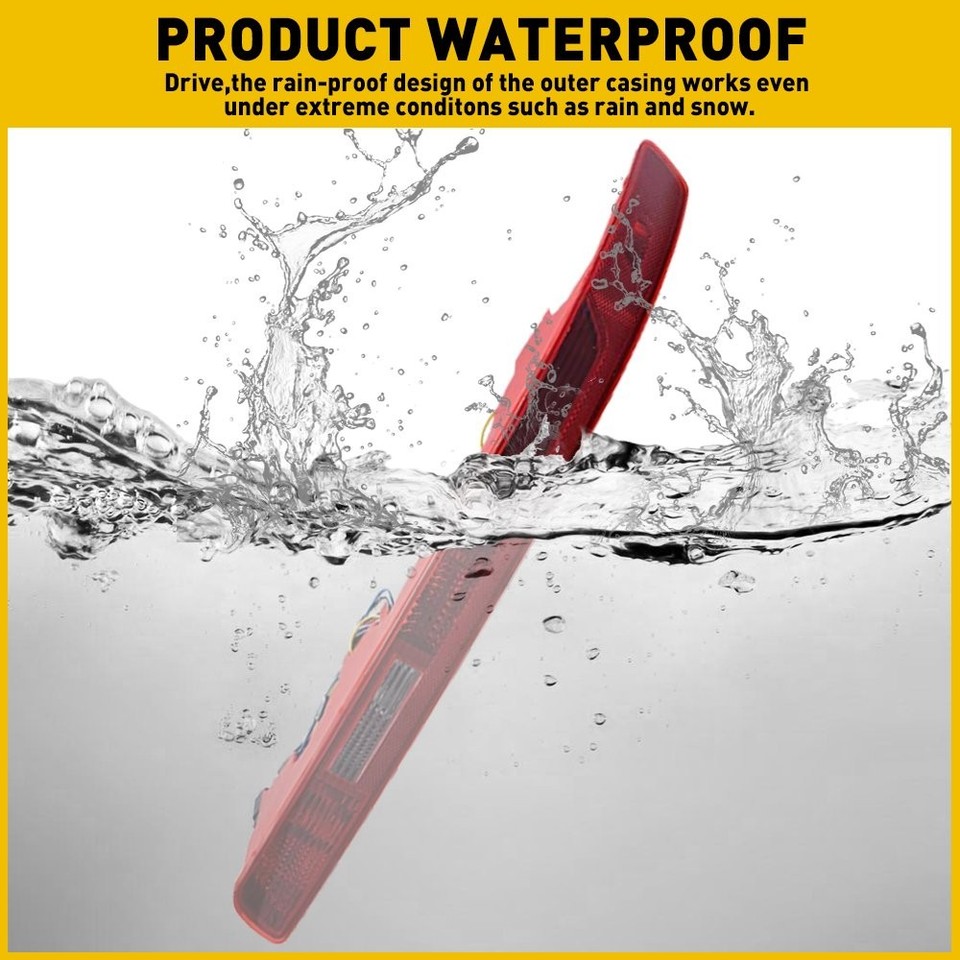 Right Rear Bumper Stop Lamp Light Reflector w/ Halogen Bulb for Audi Q7 ...