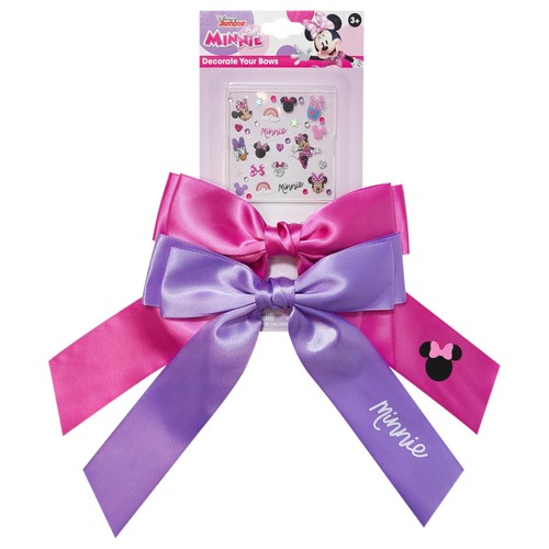 Disney Minnie Mouse Long Tail Hair Bow Set for Girls – Pink & Purple ...