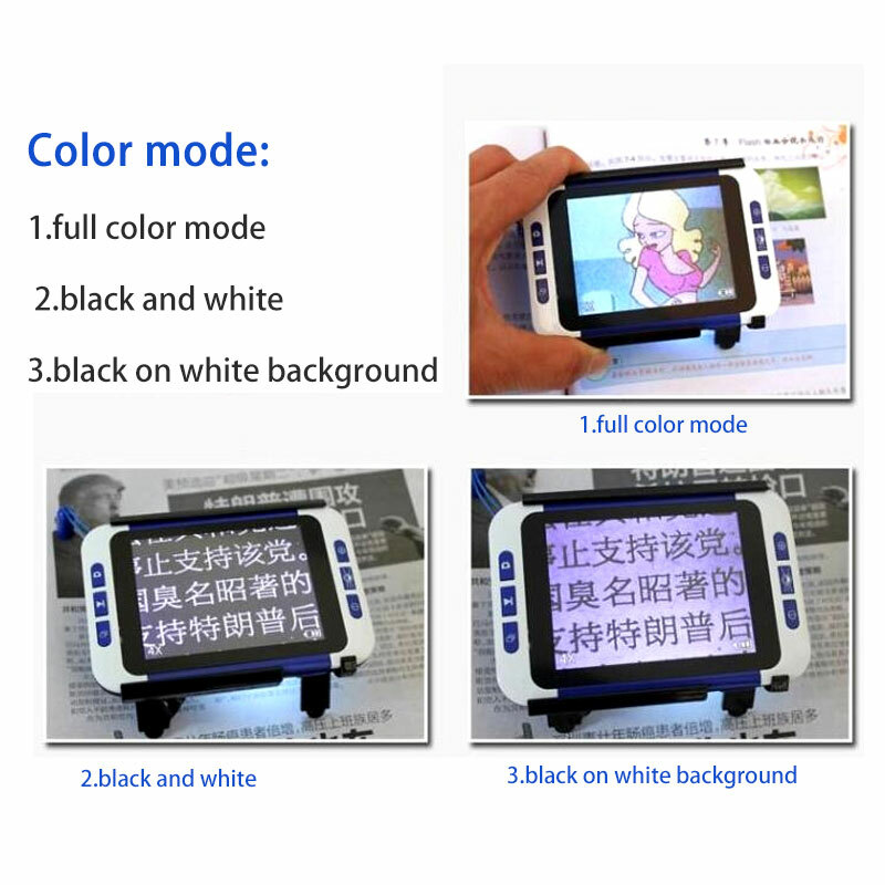 2-32X Low Vision Digital Magnifier 3.5" Color LCD Electronic Reading ...