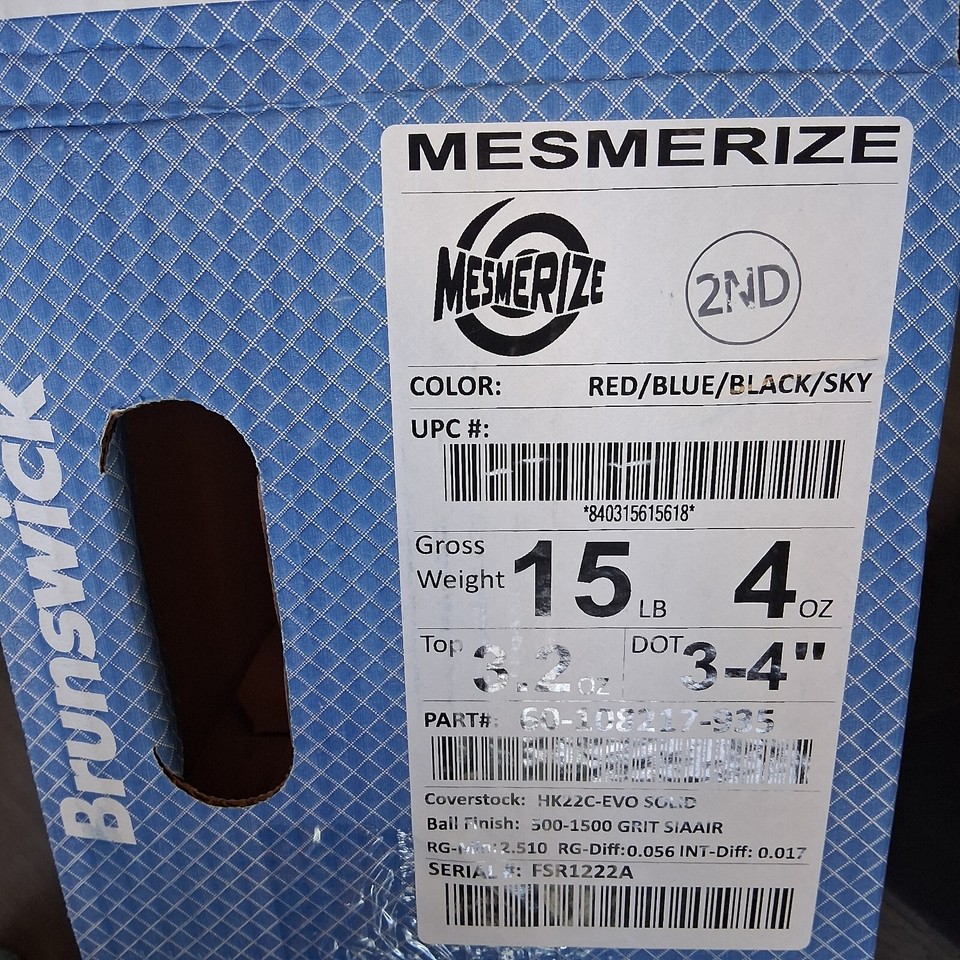 Brunswick Mesmerize PRO CG BOWLING ball 15 lb brand new in box #222 | eBay