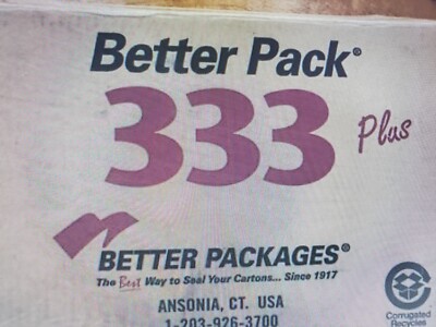 BETTER PACK 333 PLUS MANUAL GUMMED TAPE DISPENSER EMPTY CARTON WITH ...