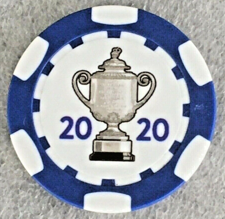 2020 PGA CHAMPIONSHIP GOLF TROPHY BLUE POKER CHIP BALL MARKER HARDING ...