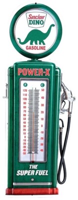 Sinclair Dino Gasoline Gas Oil Thermometer 17" Metal Aluminum Sign ...