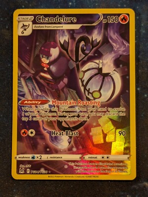 Chandelure TG04/TG30 Full Art Holo Lost Origin Trainer Gallery Pokémon ...