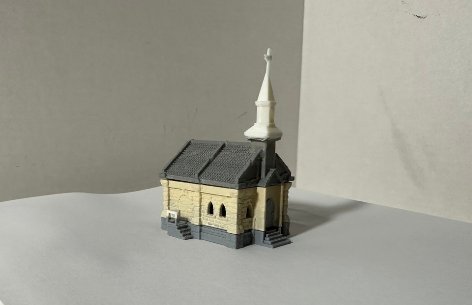 Assembled Scale Model "CHURCH" Kit in T, Z, N, HO, S, & O Scales Gauge ...