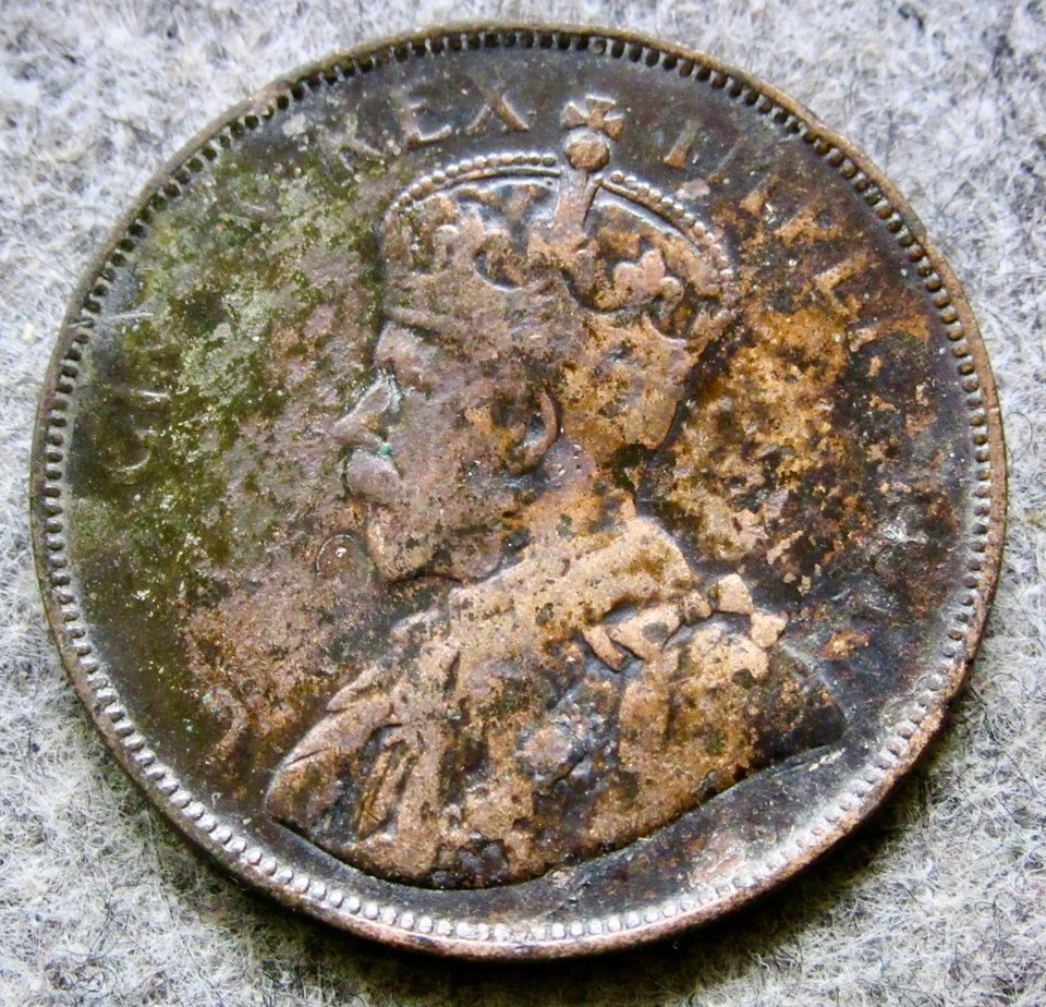 SOUTH AFRICA - ZUID AFRIKA GEORGE V 1930 ONE PENNY, SAILING SHIP ...