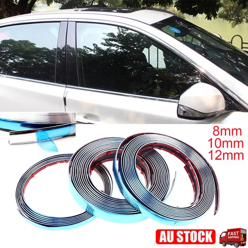 10/12mm Automotive Chrome Molding Trim Strip Car Door Edge Window ...