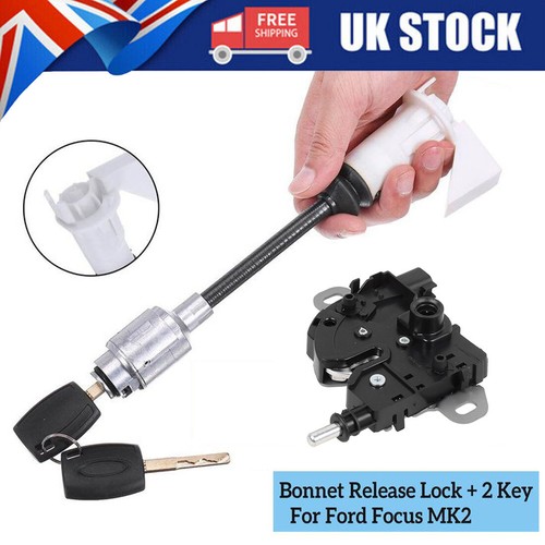 Bonnet Release Lock Latch Catch Keys Repair Kit Set for Ford Focus MK2 ...